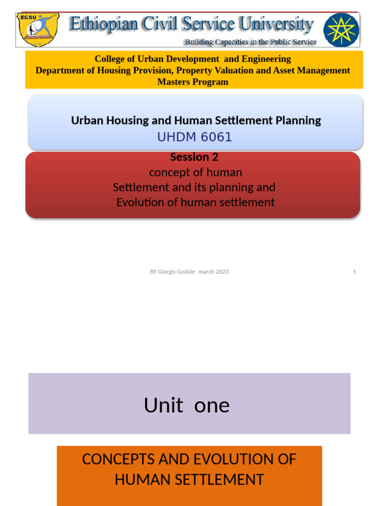 02 Presetation Two Evloution of Human Settlement | PDF