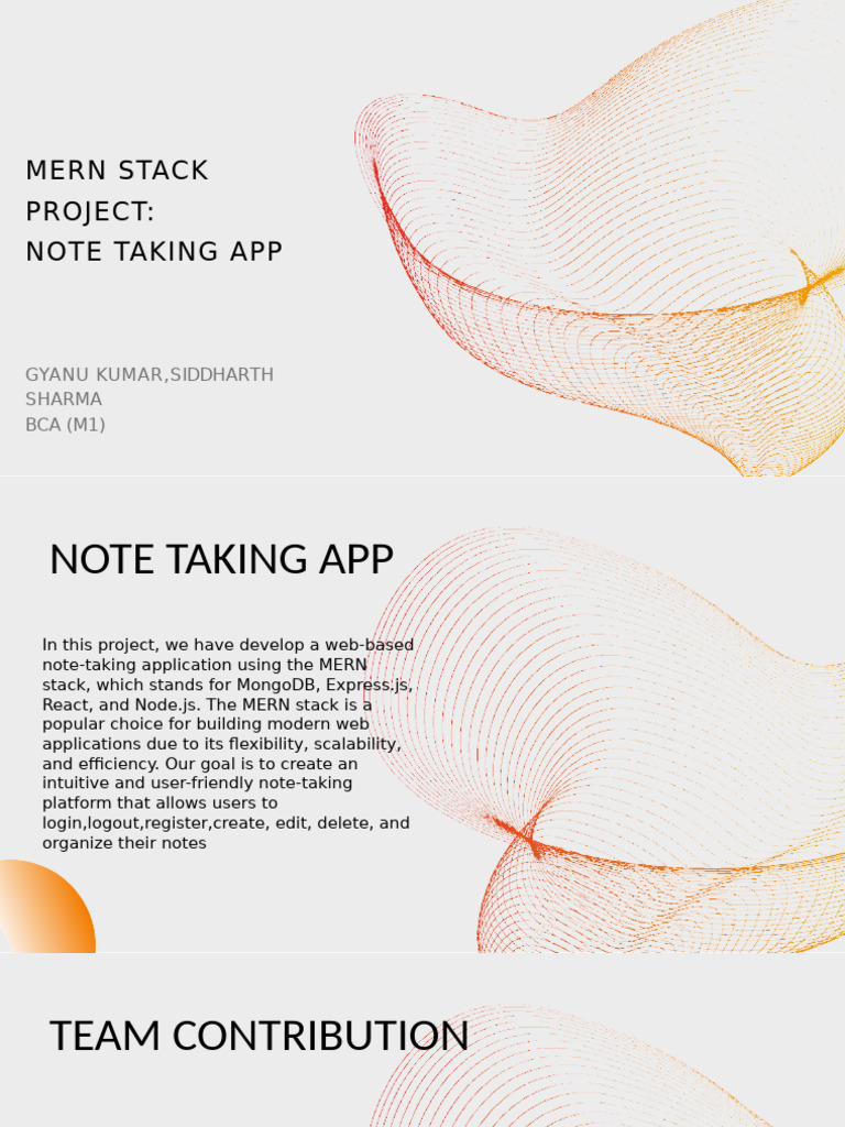 MERN Stack Note-Taking App Overview | PDF