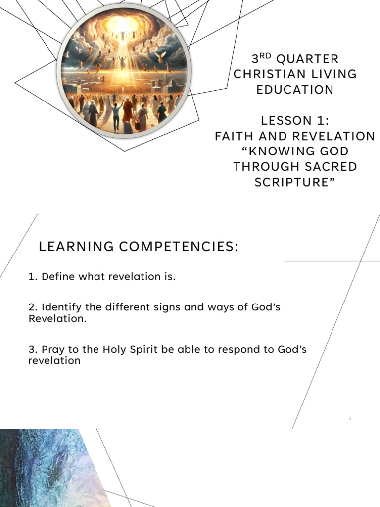 3rd Quarter CLE Lesson 1 | PDF | Revelation | Faith
