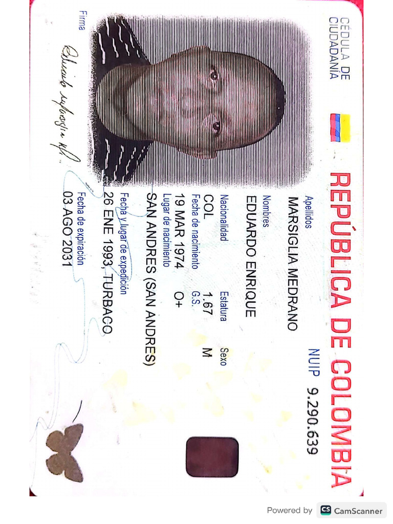 Cedula Eduardo Marsiglia | PDF