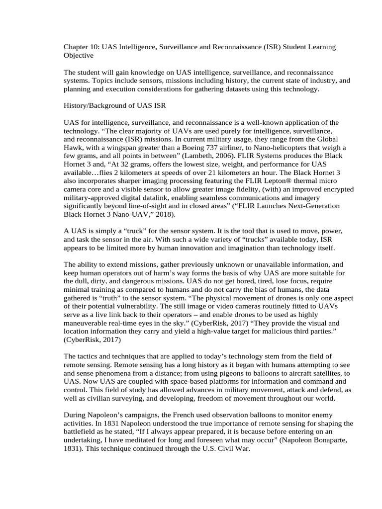 UAS Intelligence, Surveillance and Reconnaissance (En) | PDF | Lockheed ...