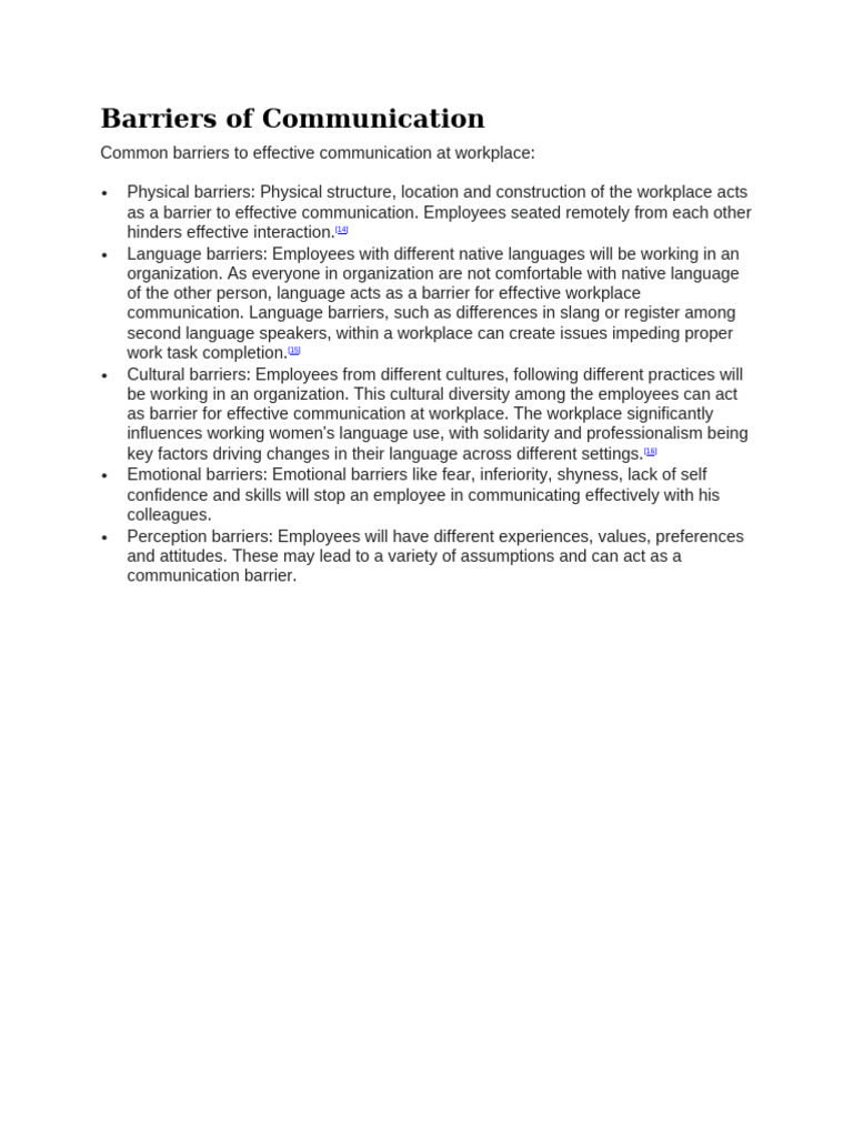 Overcoming Workplace Communication Barriers | PDF