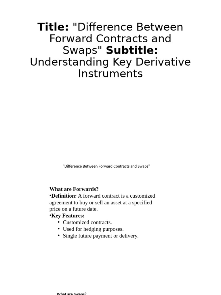 For Forward and Swap | PDF | Derivative (Finance) | Hedge (Finance)