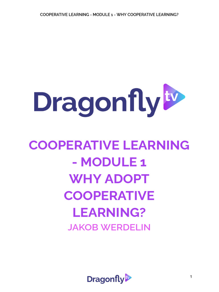 Cooperative Learning - Module 1 by Jakob Werdelin - Docx ...