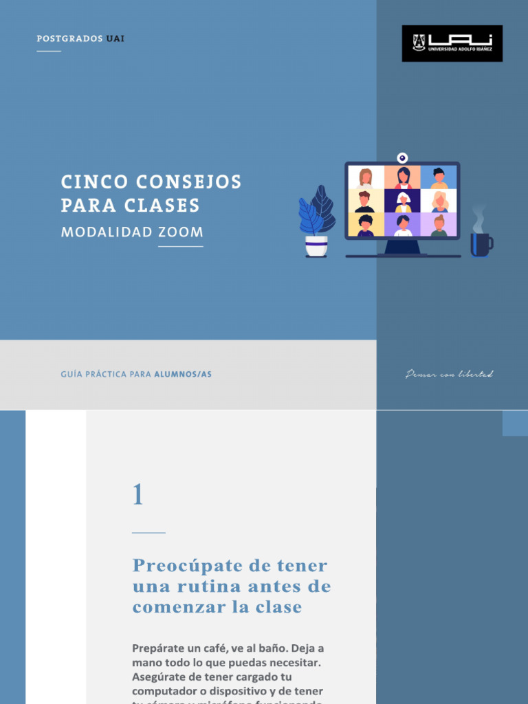 Guía para usar Zoom en Webcursos | PDF