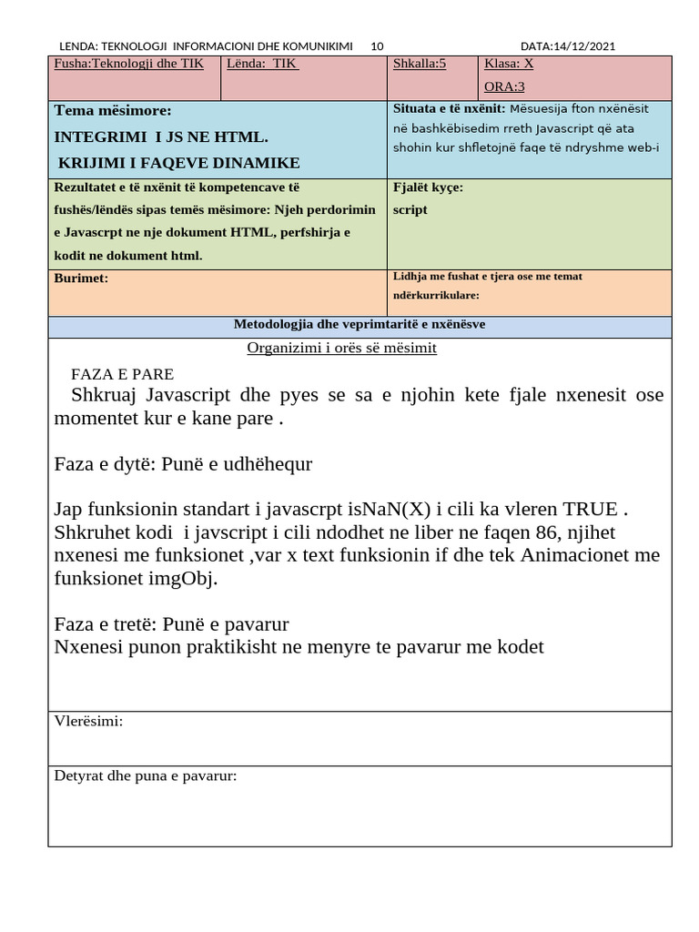 Integrimi I JS Ne Html. | PDF