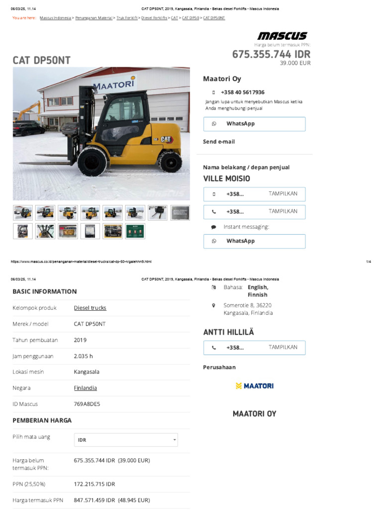 CAT DP50NT, 2019, Kangasala | PDF