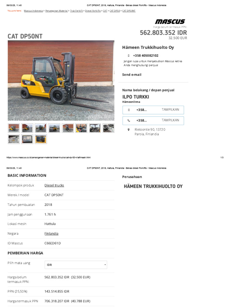 CAT DP50NT Forklift for Sale | PDF