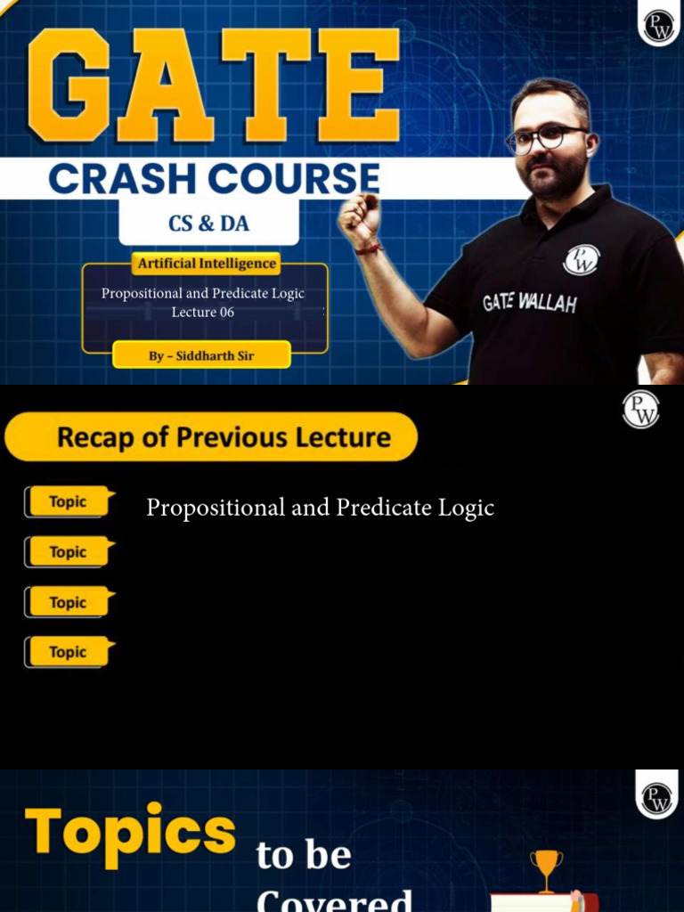 Propositional and Predicate Logic (Part 2) (Lec 06) Class Notes ...