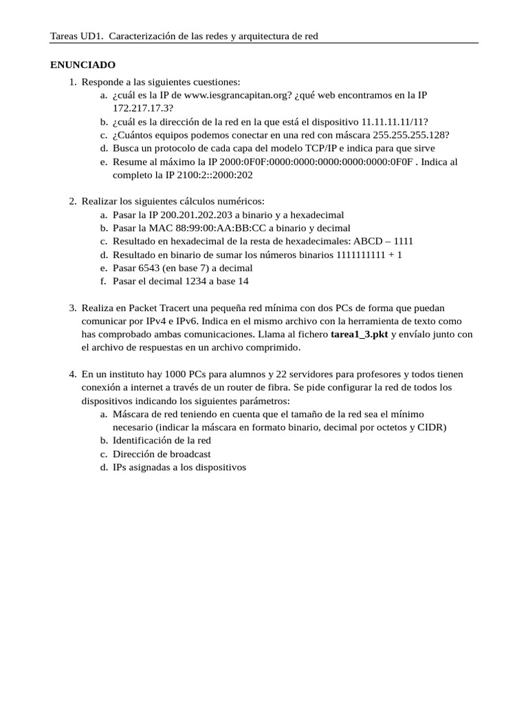 Modelo TCPIP - Actividades2 | PDF