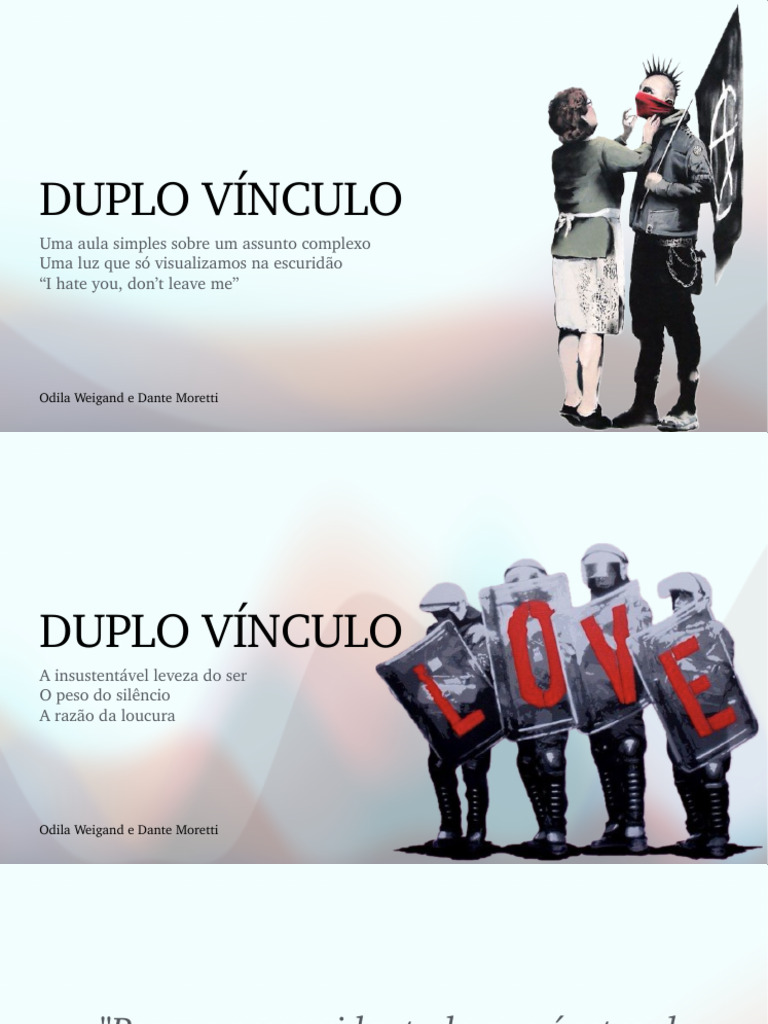 Duplo Vínculo - Odila e Dante | PDF | Semiótica | Comunicação