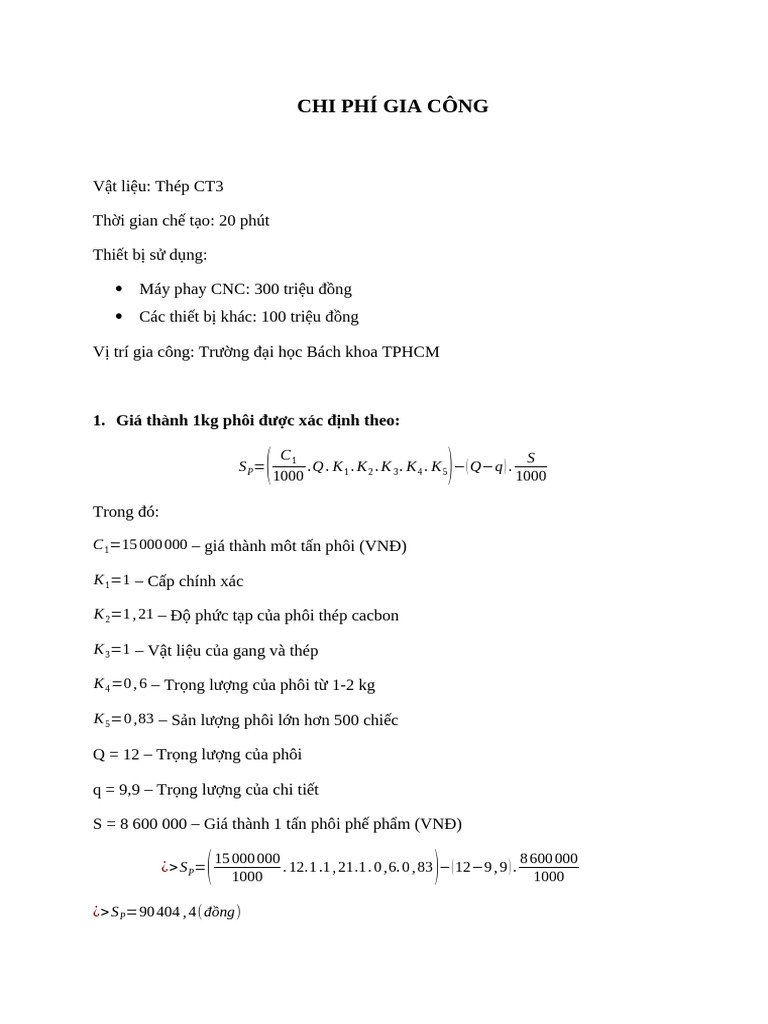 Chi Phí | PDF