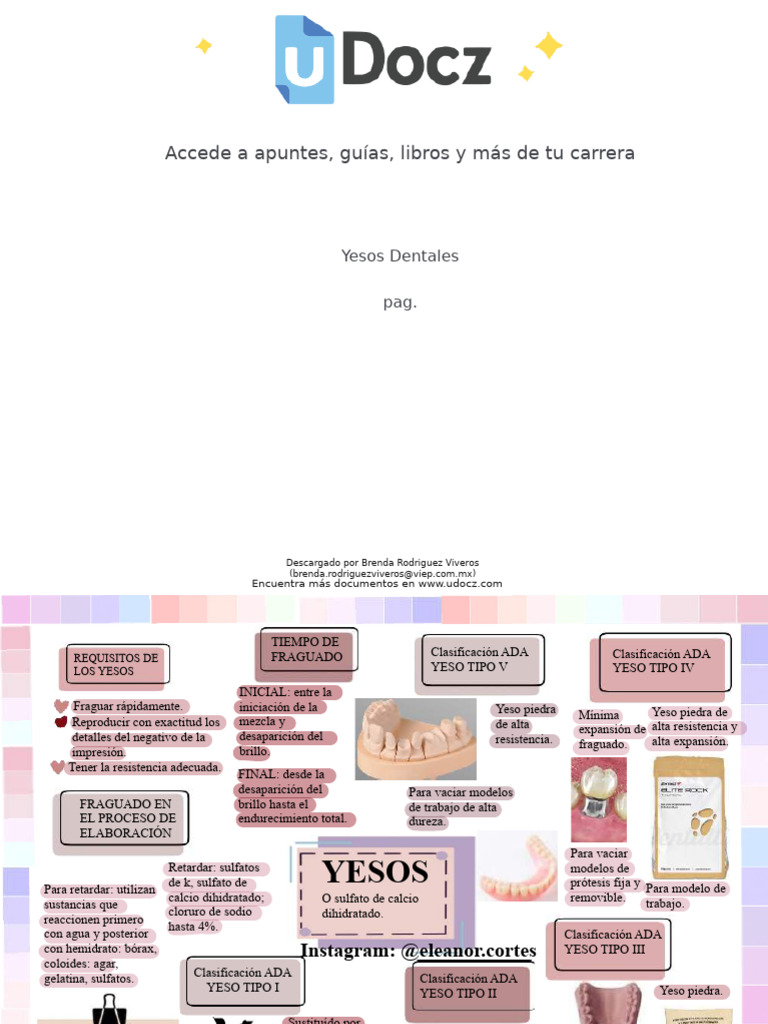 Yesos Dentales 239892 Downloadable 3641177 | PDF | Yeso | Compuestos ...