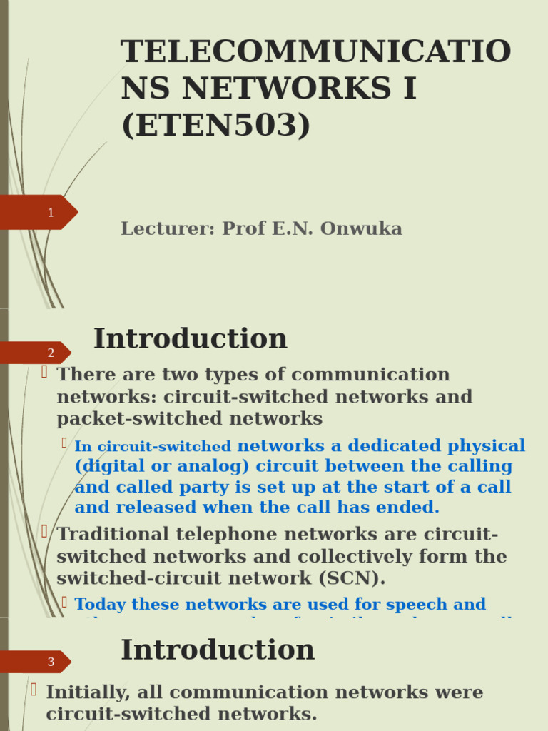 Telecom Network Overview and Types | PDF | Digital Subscriber Line ...