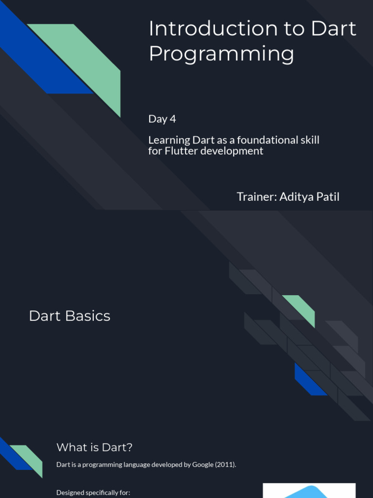 Introduction To Dart Programming: Day 4 Learning Dart As A Foundational Skill For Flutter ...
