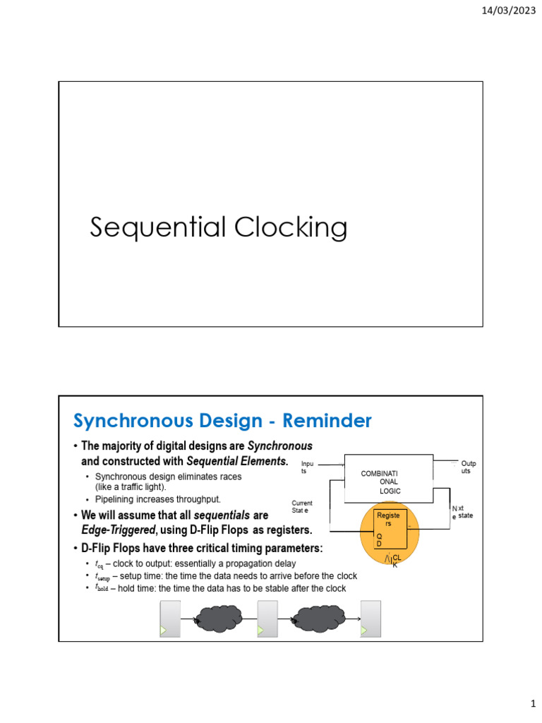 Synchronous Design Timing Constraints | PDF | Digital Technology | Electrical Engineering
