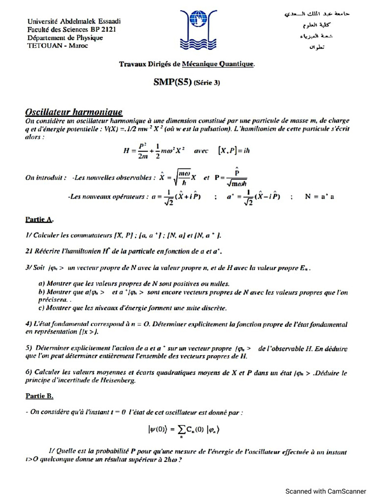 Serie 3 Quntum Mecanic | PDF