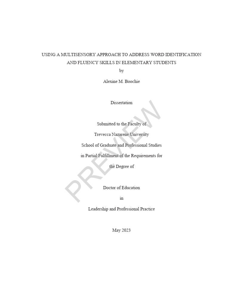 Using A Multisensory Approach To Address Word Identification and ...