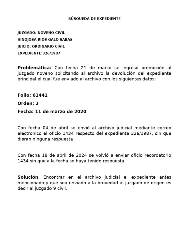 Búsqueda de Expediente | PDF