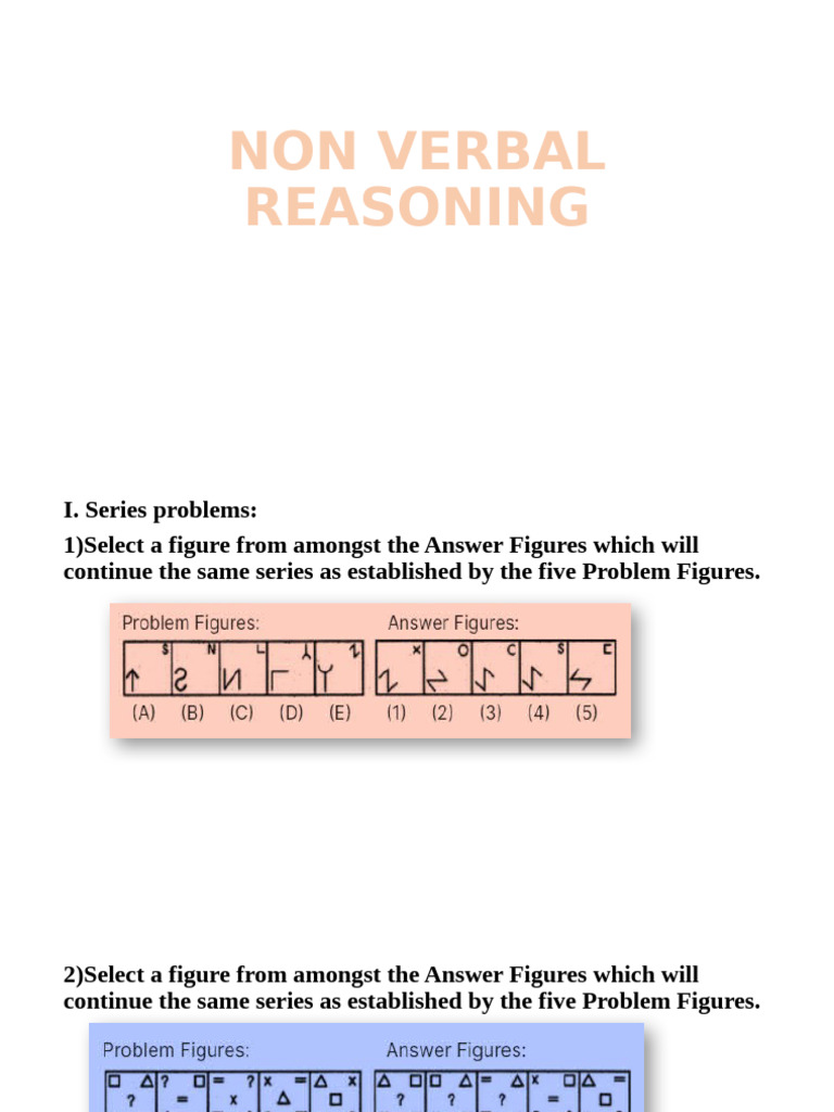 Non Verbal Reasoning | PDF