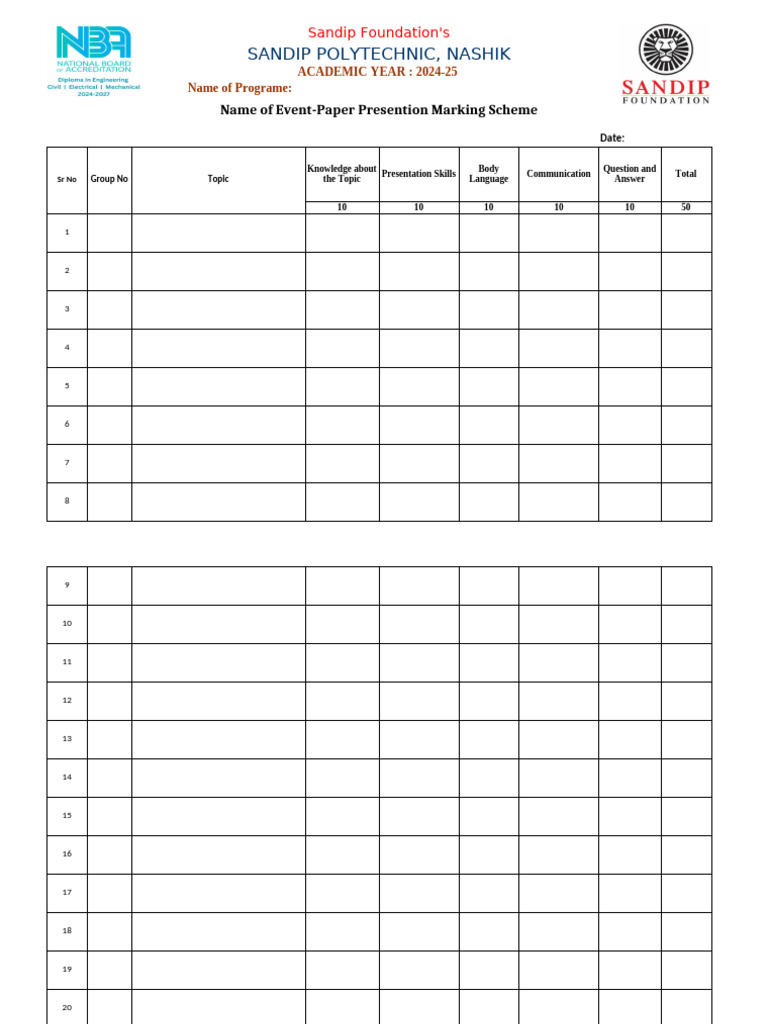 Paper Marking Scheme | PDF