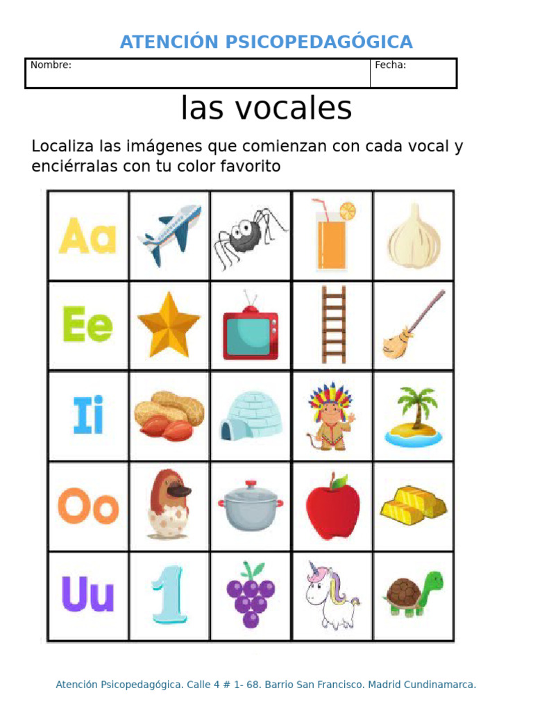 Guia de Vocales y Silaba M - S | PDF
