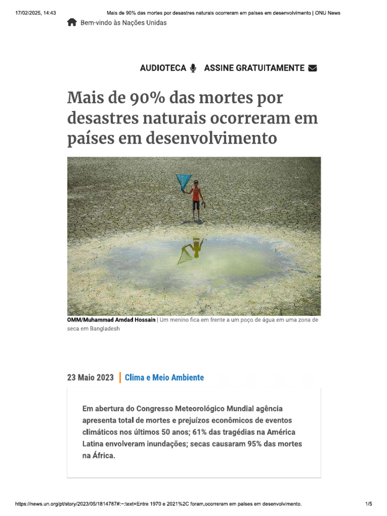 OMM-desastres Hidrologicos | PDF