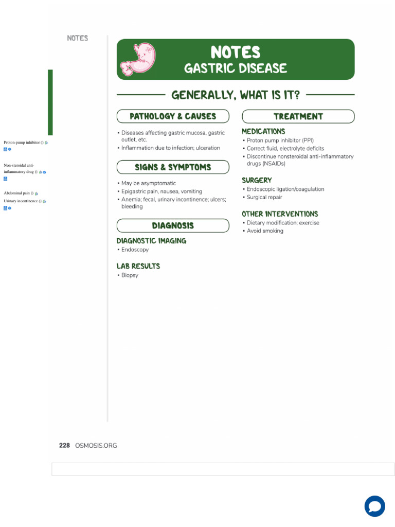 Gastric Disease - Indd - Osmosis | PDF