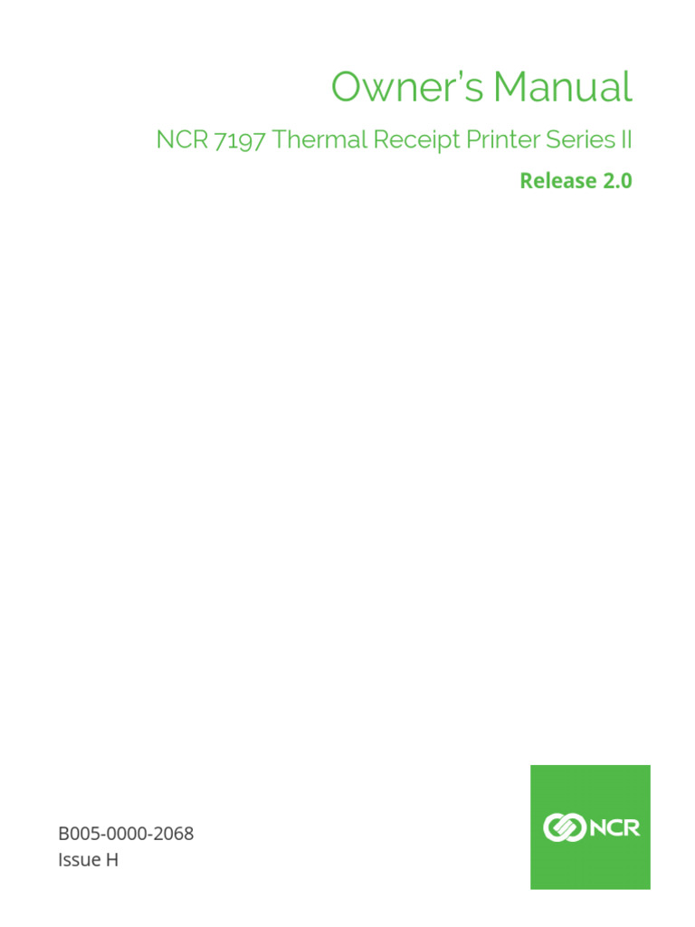 NCR 7197 | PDF | Printer (Computing) | Flash Memory