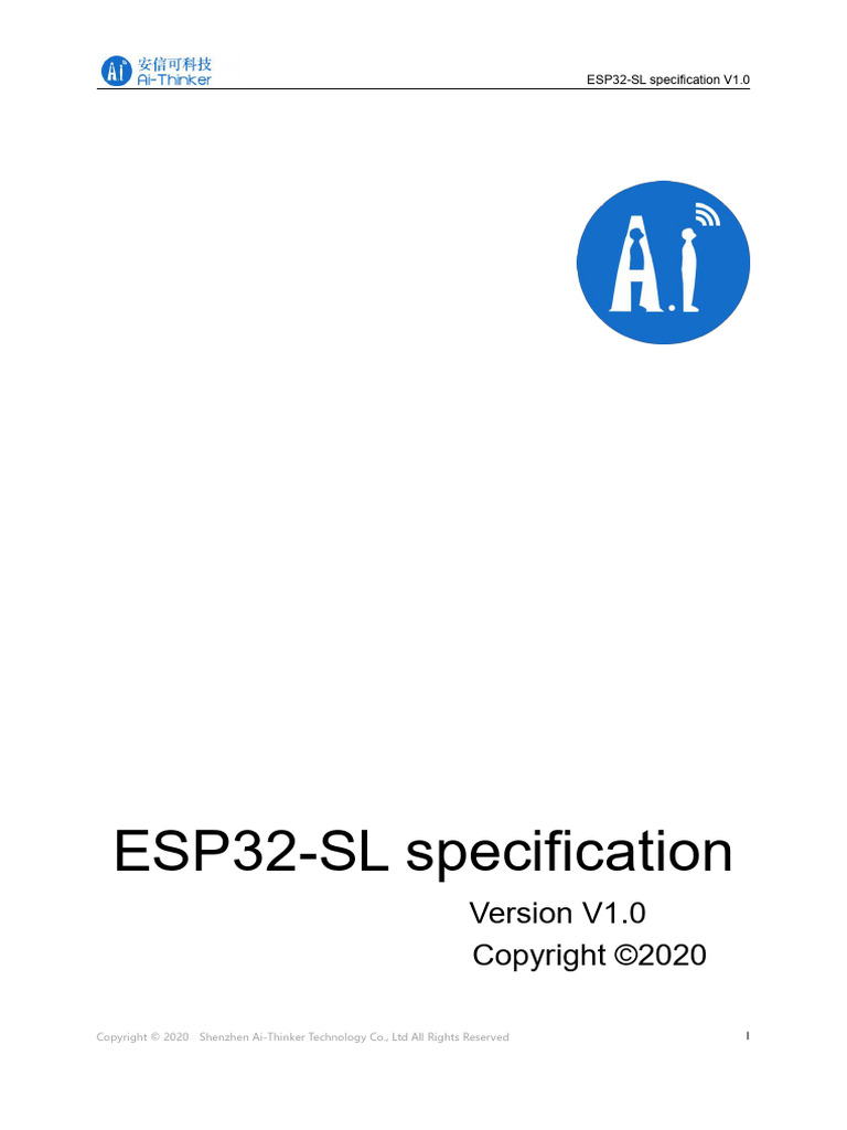 ESP32-SL Module Specification V1.0 | PDF | Trademark | Microcontroller