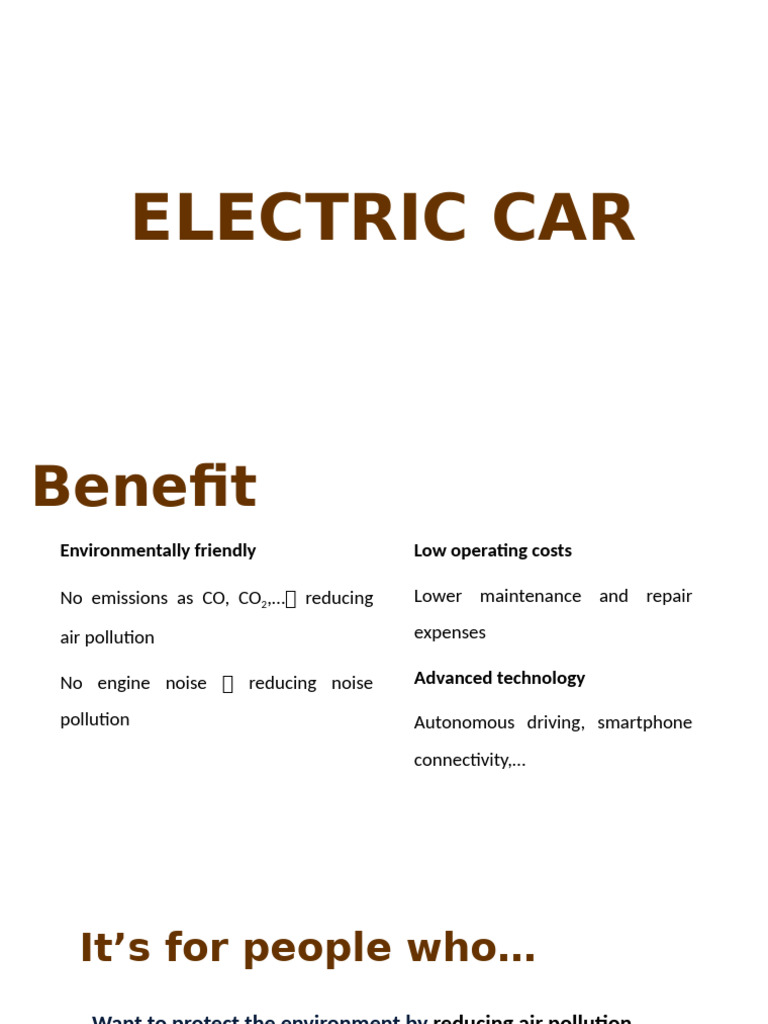 Benefits of Electric Cars Explained | PDF