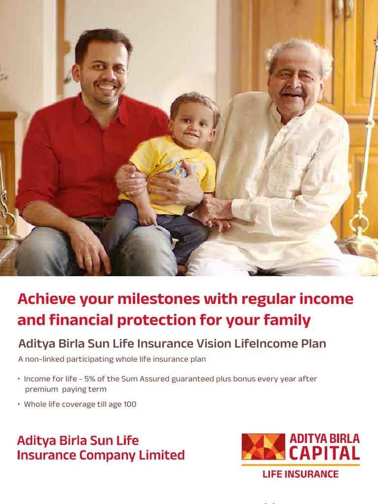 ABSLI Vision LifeIncome Plan Overview | PDF | Insurance | Life Insurance