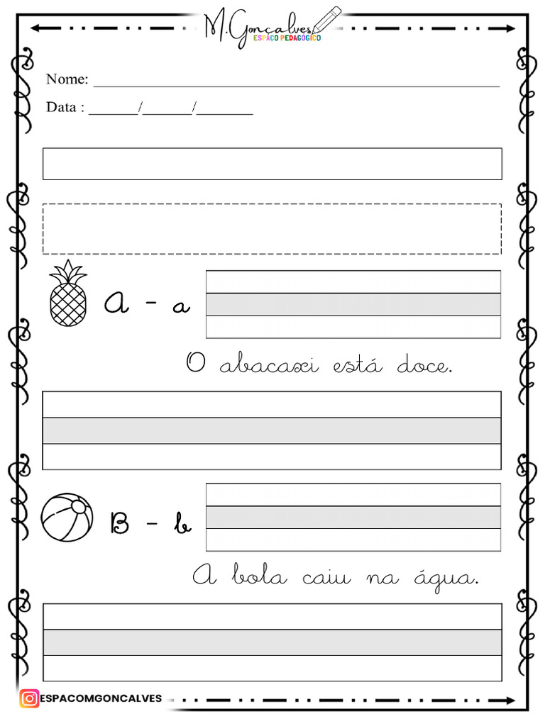 Treinando Caligrafia Alfabeto | PDF