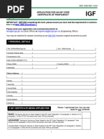 IGF CoP Application Procedures | PDF | Shipping