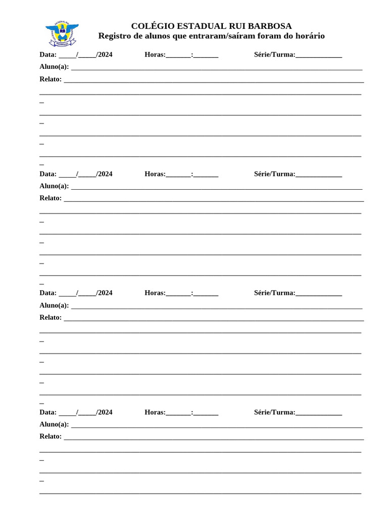 Ficha de Registro Da Busca Ativa | PDF