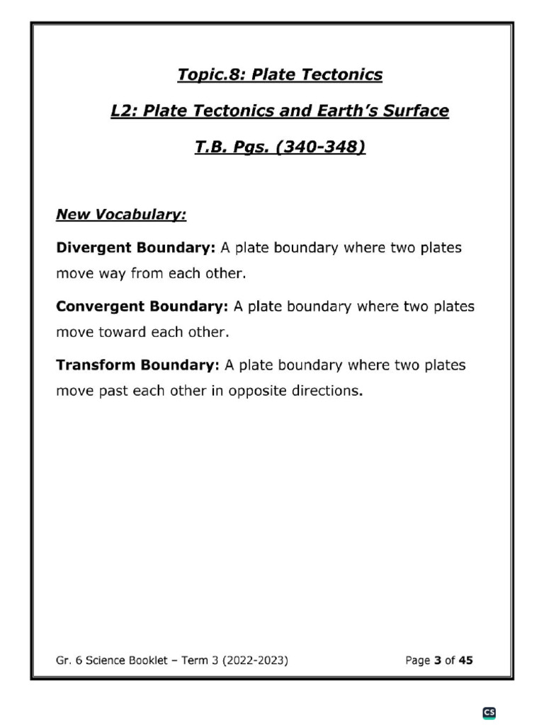 Science - Gr6 - T3 - Booklet 2022-2023 | PDF