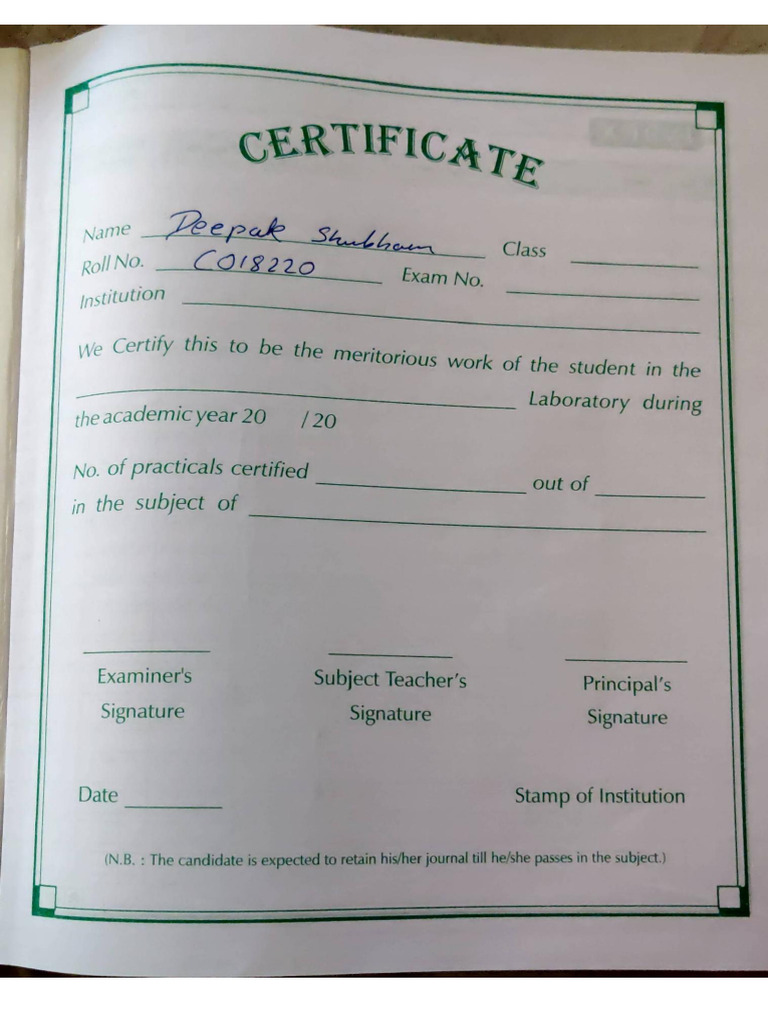 Co18220 Deepak Shubham RCC LAB EXP1-5 | PDF