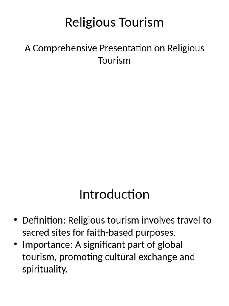 8-Dars. Religious - Tourism | PDF | Pilgrimage | Tourism