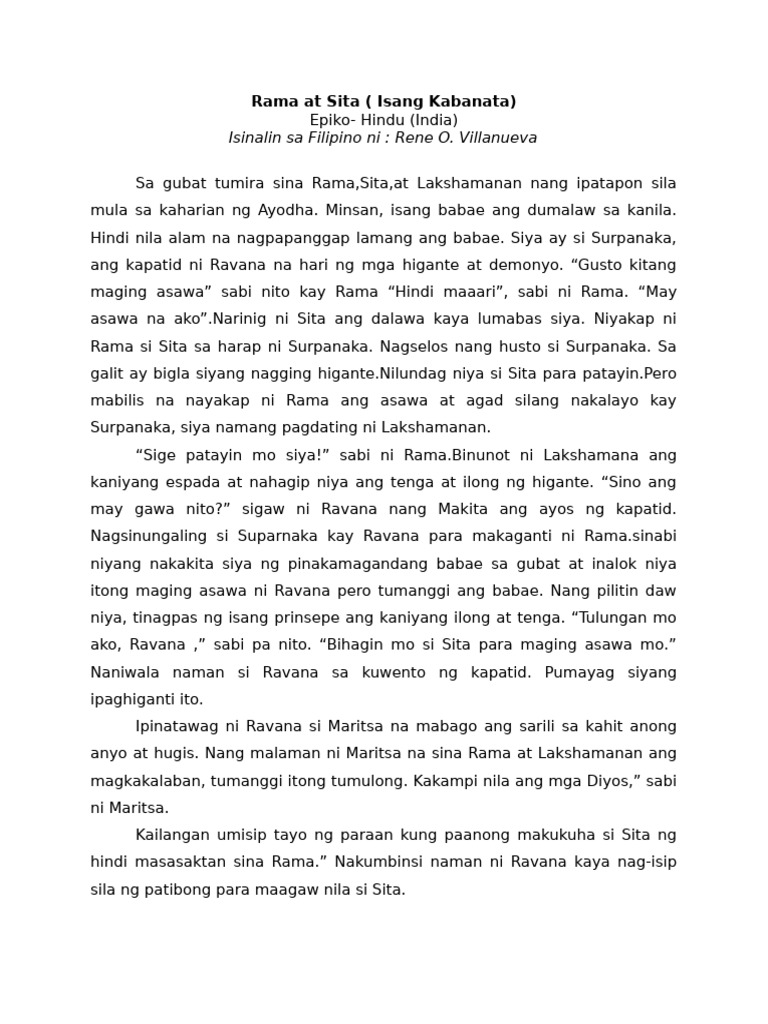 Rama jjkkat Sita | PDF