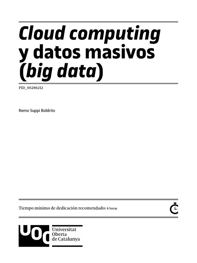 Cloud Computing Da To Smas I Vos Big Data | PDF | Apache Hadoop | Big Data