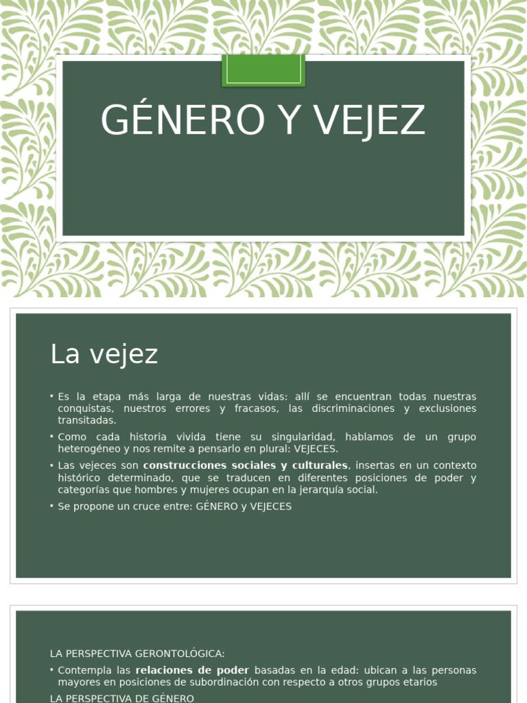 Genero y Vejez | PDF | Vejez | Género