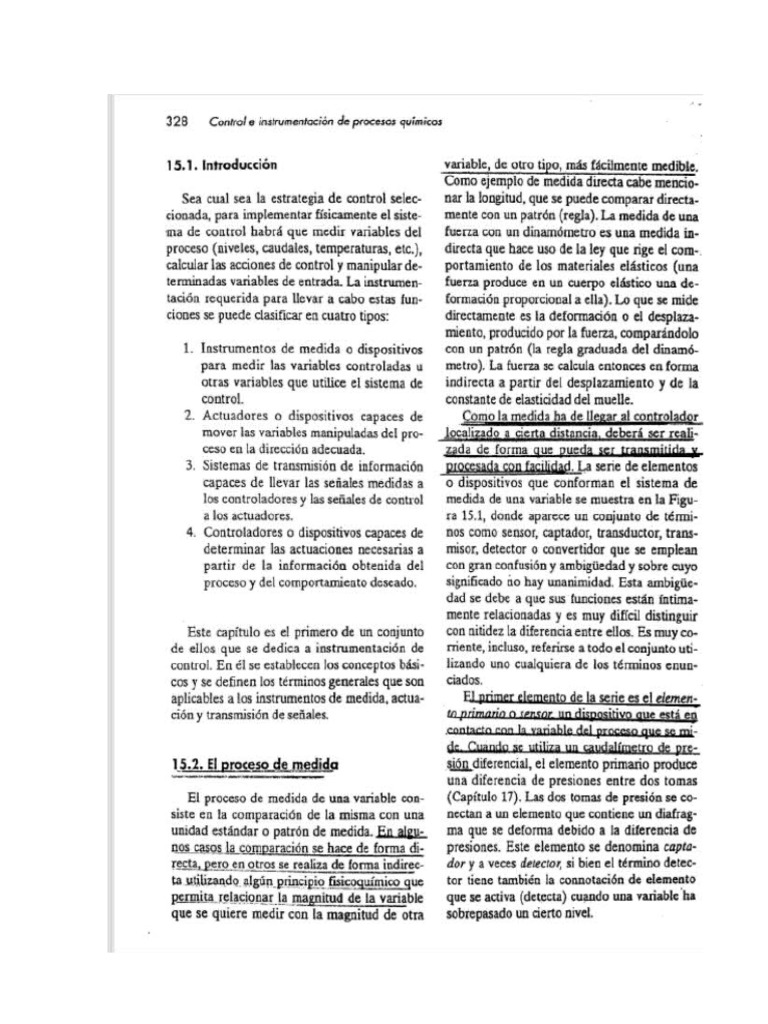 Tema II Instrumentación y Control TSL | PDF