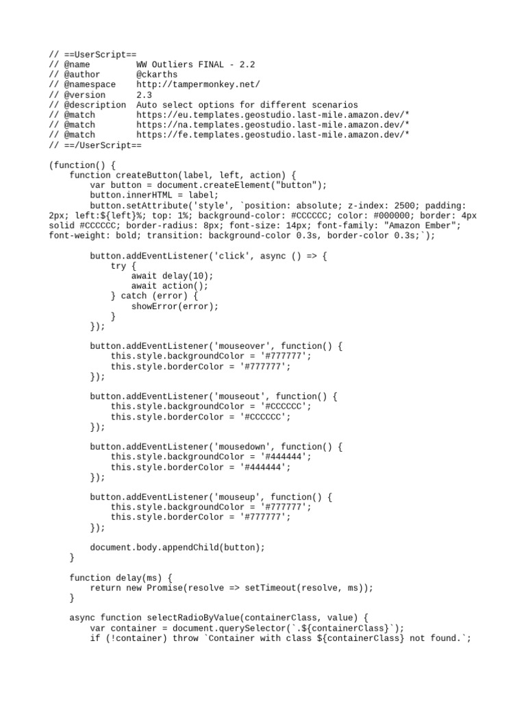 WW Outliers UserScript 2.3 | PDF