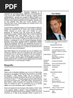 Biografía de Paul Walker: Vida y legado | PDF