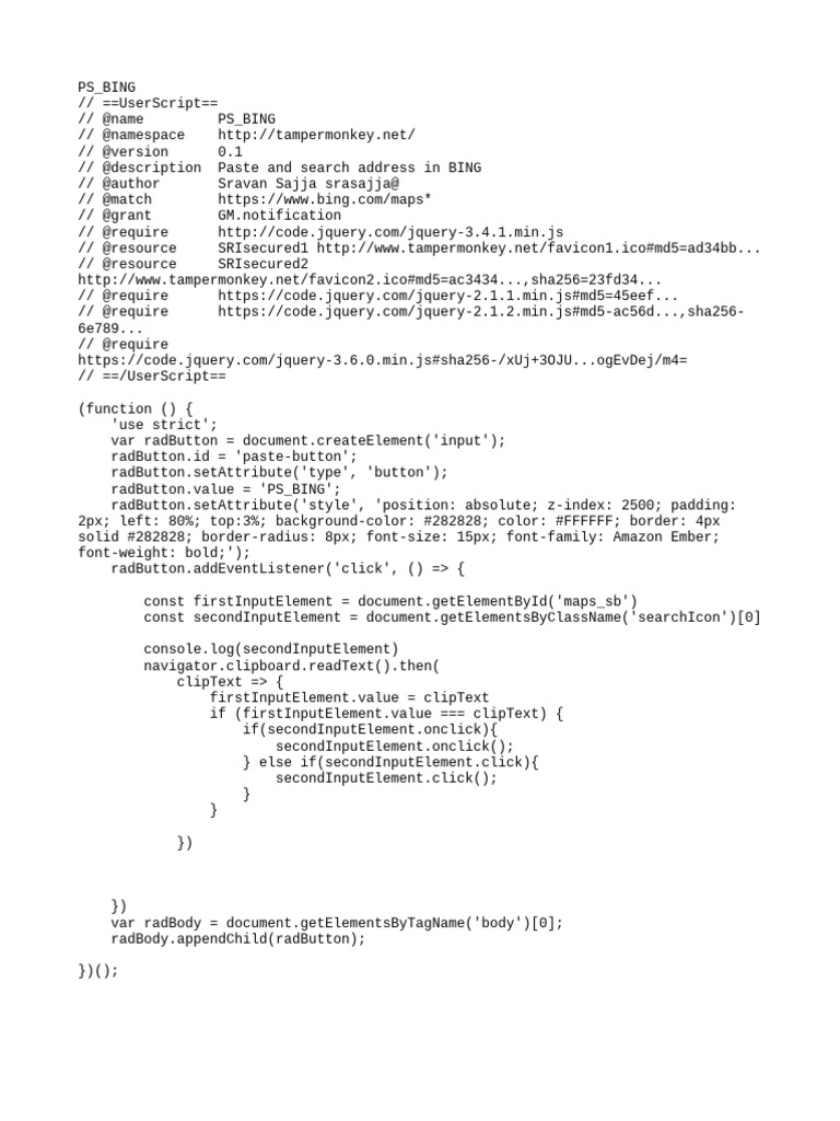 BING Address Paste and Search Tool | PDF