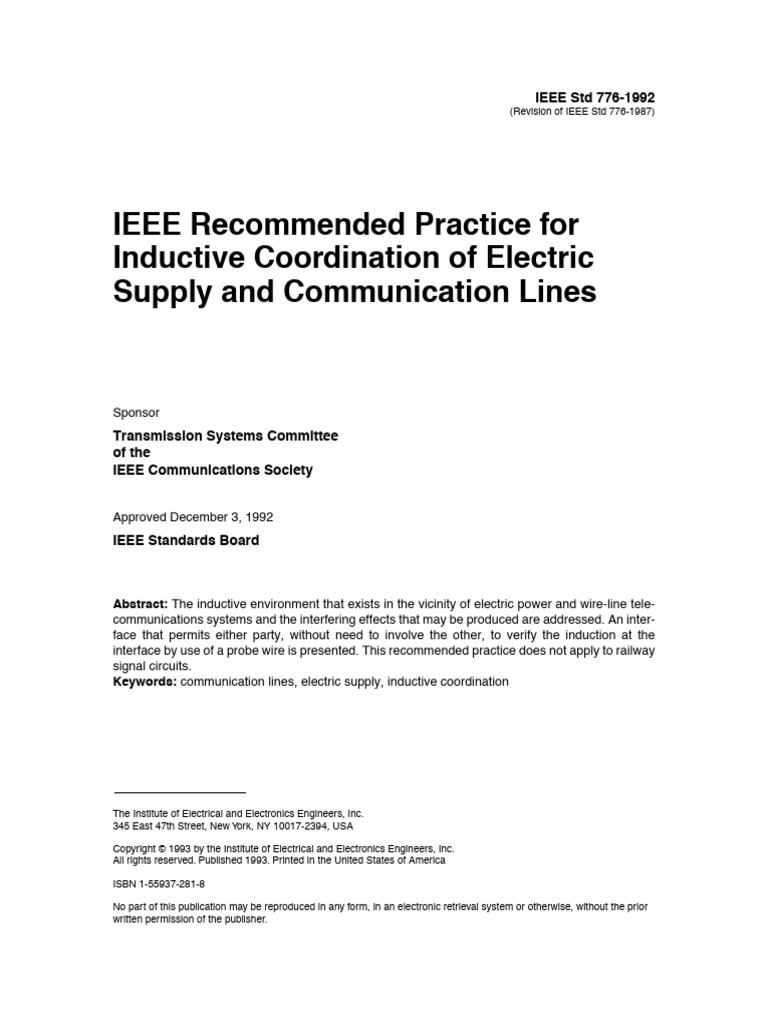 IEE 776-1992 | PDF | Electromagnetic Interference | Inductance