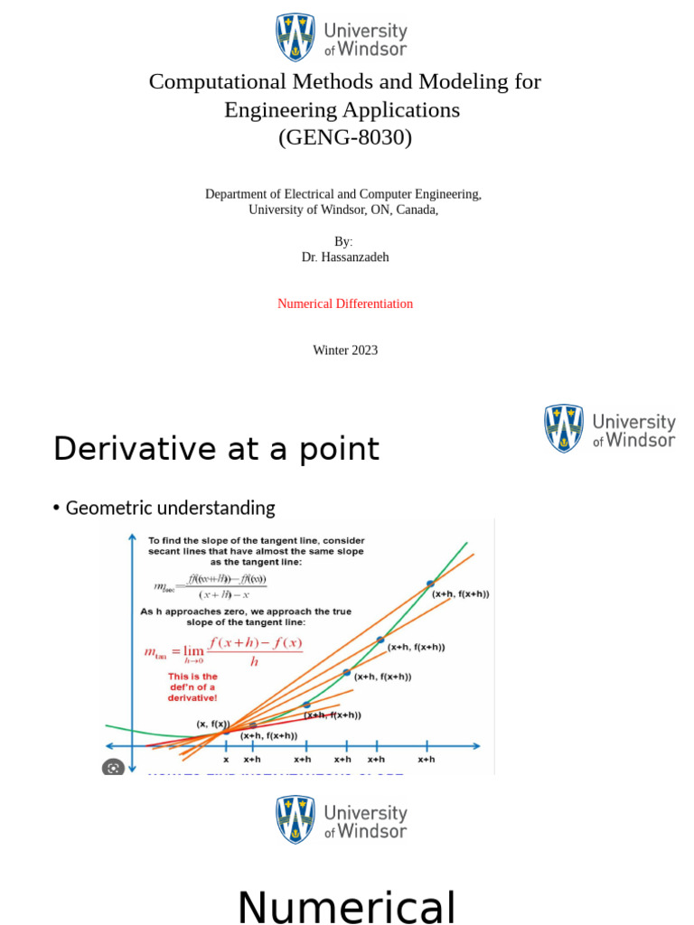 Lecture 8, Numerical Differentiation | PDF