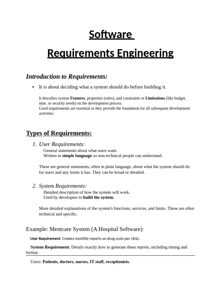 Requirement Engineering - Software Engineering Slides | PDF | Use Case | Information Technology