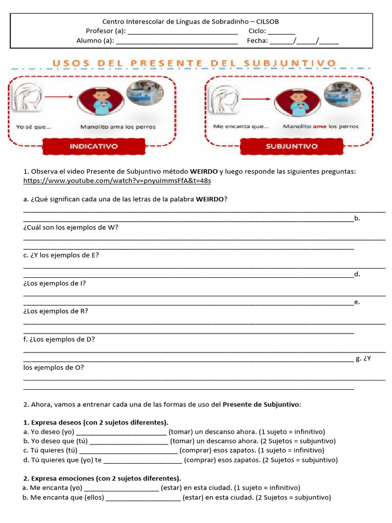 Subjuntivo 3A | PDF