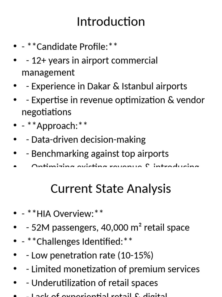 HIA Commercial Manager Case Study | PDF